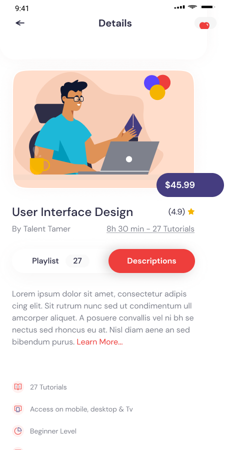 Maan LMS-Flutter App UI Kit ( Android & iOS ) by Acnoo | CodeCanyon